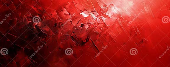 Intense Scarlet Abstract Background with Jagged, Angular Shapes and ...