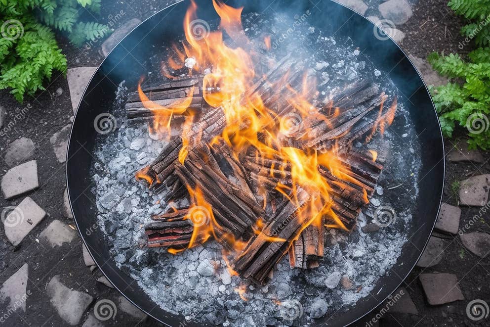 Intense Smoke from a Smoldering Fire Pit Stock Image - Image of flame ...