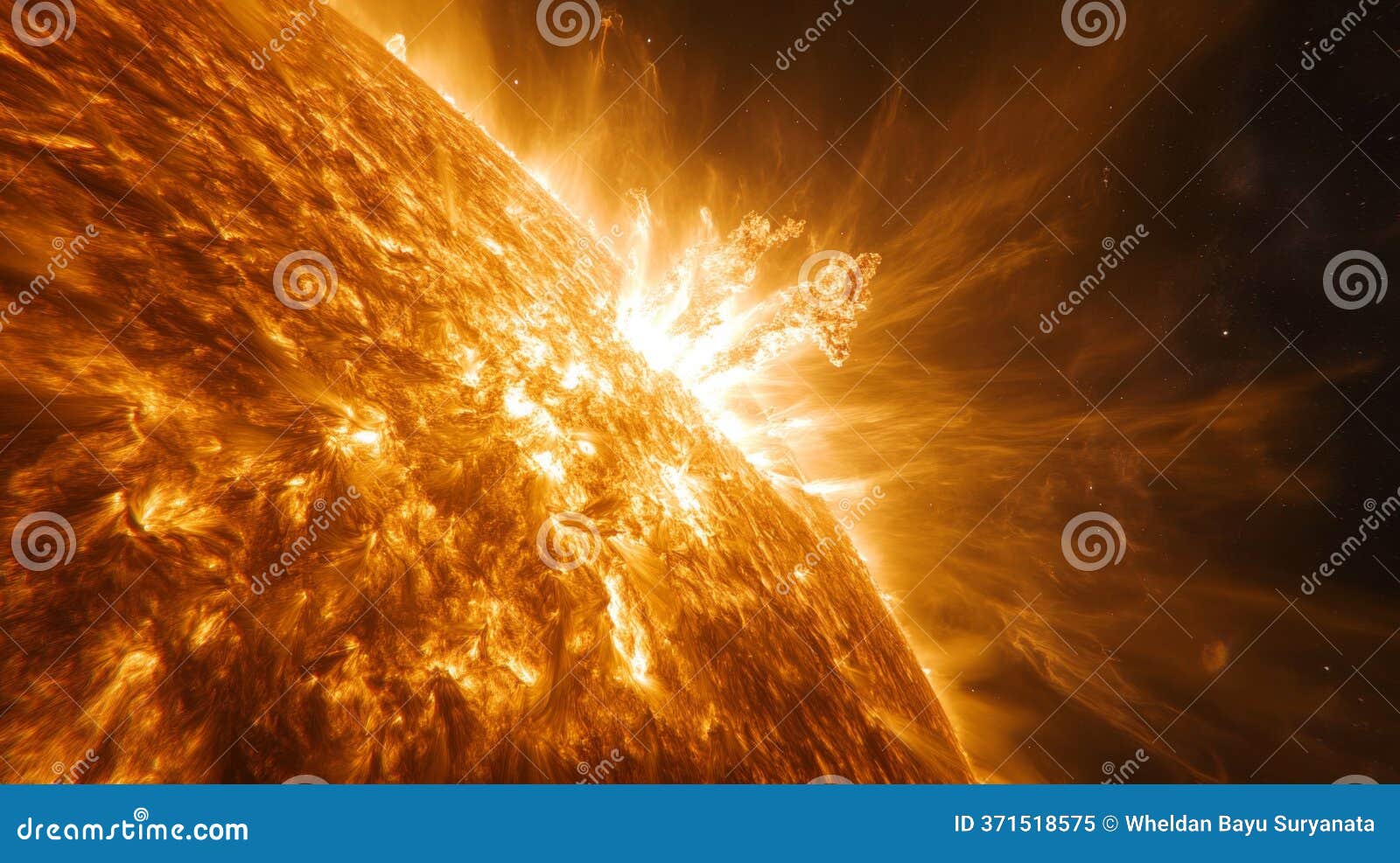 Intense Solar Activity Depicted With A Fiery Celestial Event Impacting ...
