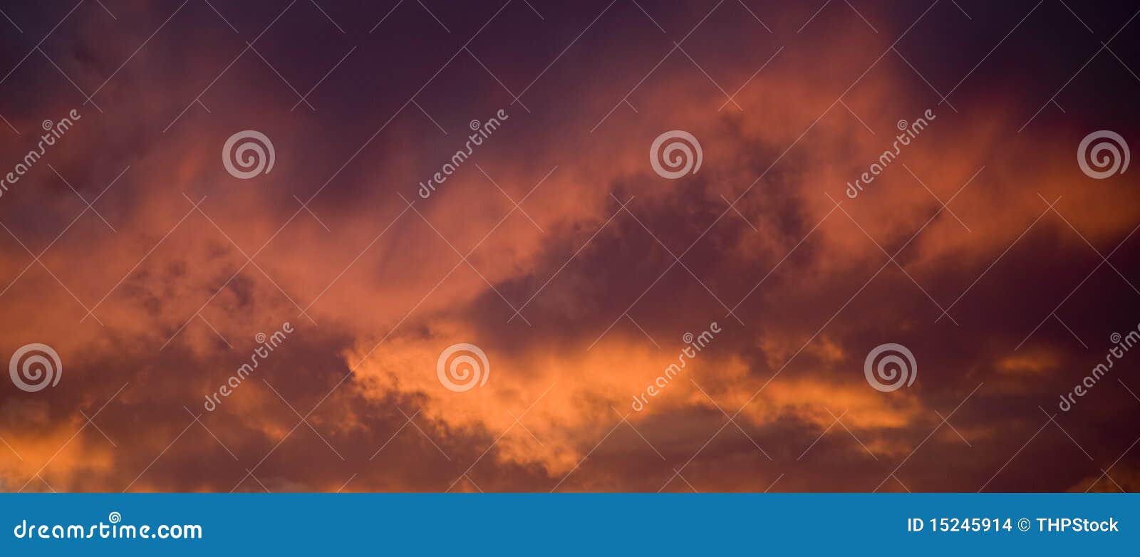 Intense Sunset Clouds stock photo. Image of horizontal - 15245914