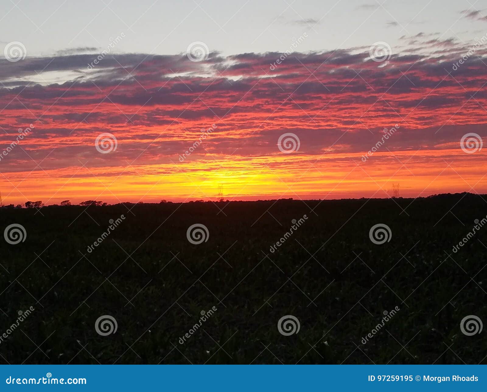 Intense Sunset stock image. Image of bright, extremely - 97259195