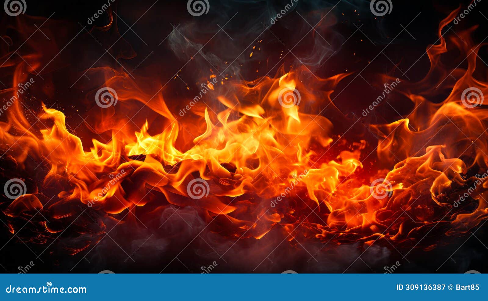 Intense and Vivid Flames Consuming the Darkness, Perfect for ...