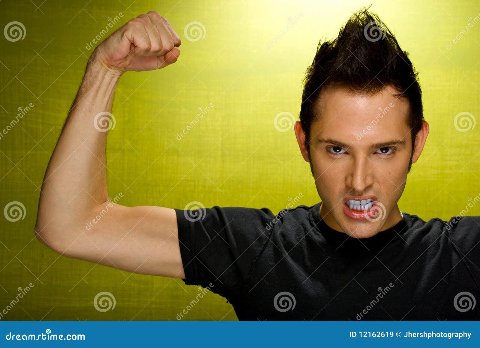 Intense Young Male stock image. Image of flexed, strong - 12162619