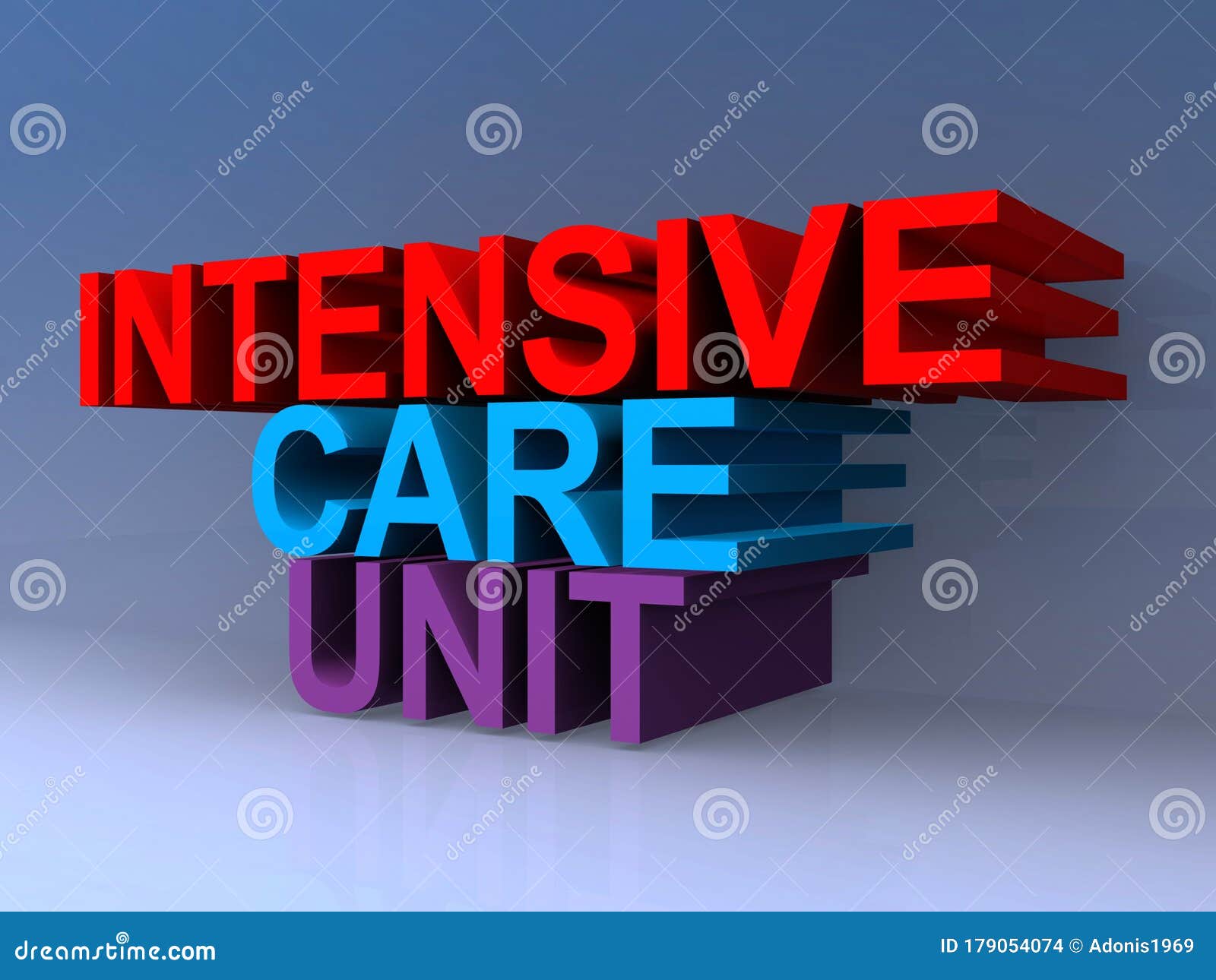 ICU - Intensive Care Unit Acronym, Medical Concept Background. Stock ...