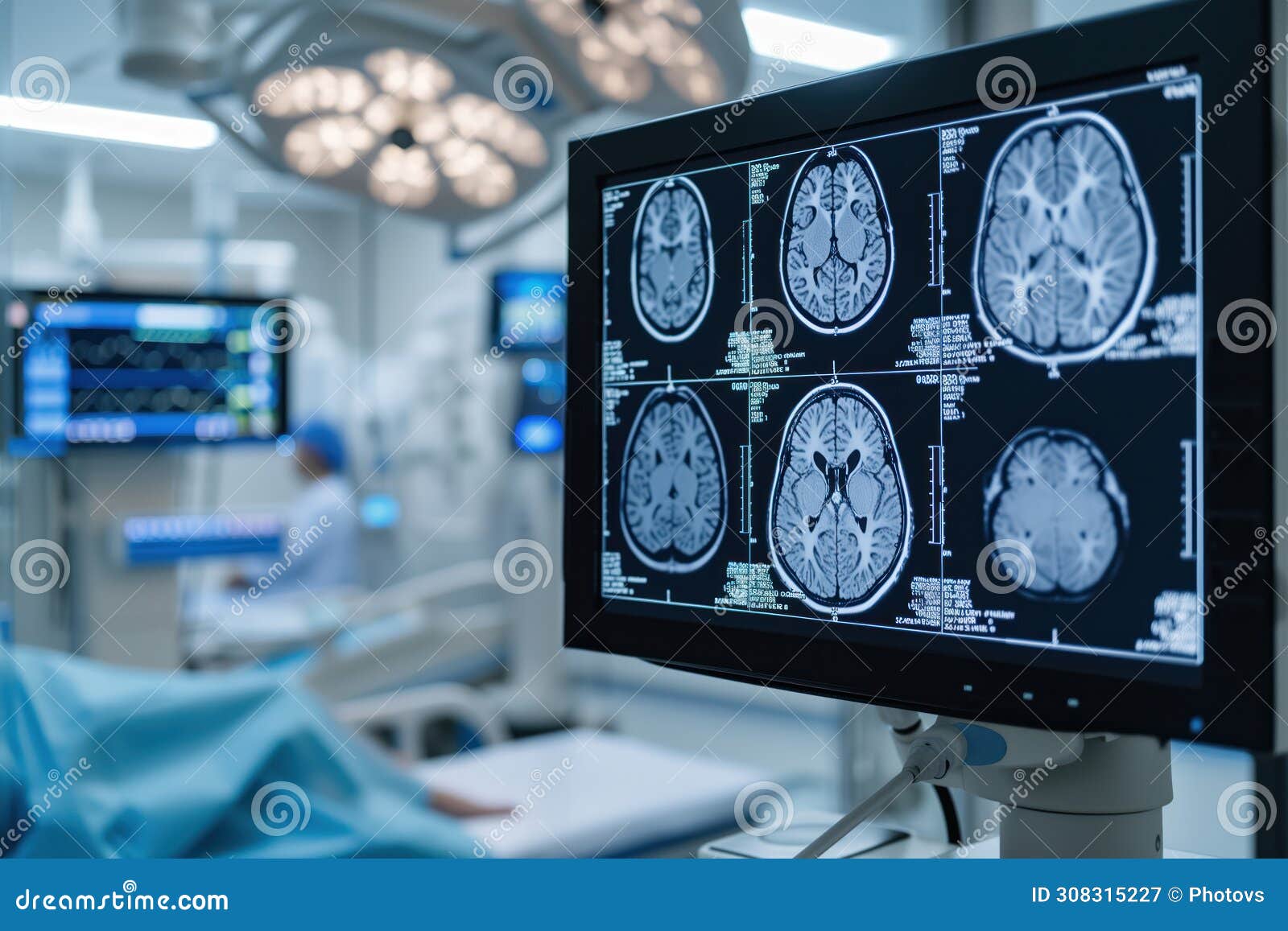In Intensive Care Unit, Comatose Patient Undergoes Tomographic Analysis ...