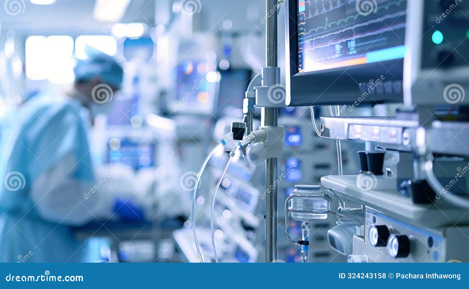 Intensive Care Unit stock illustration. Illustration of care - 324243158
