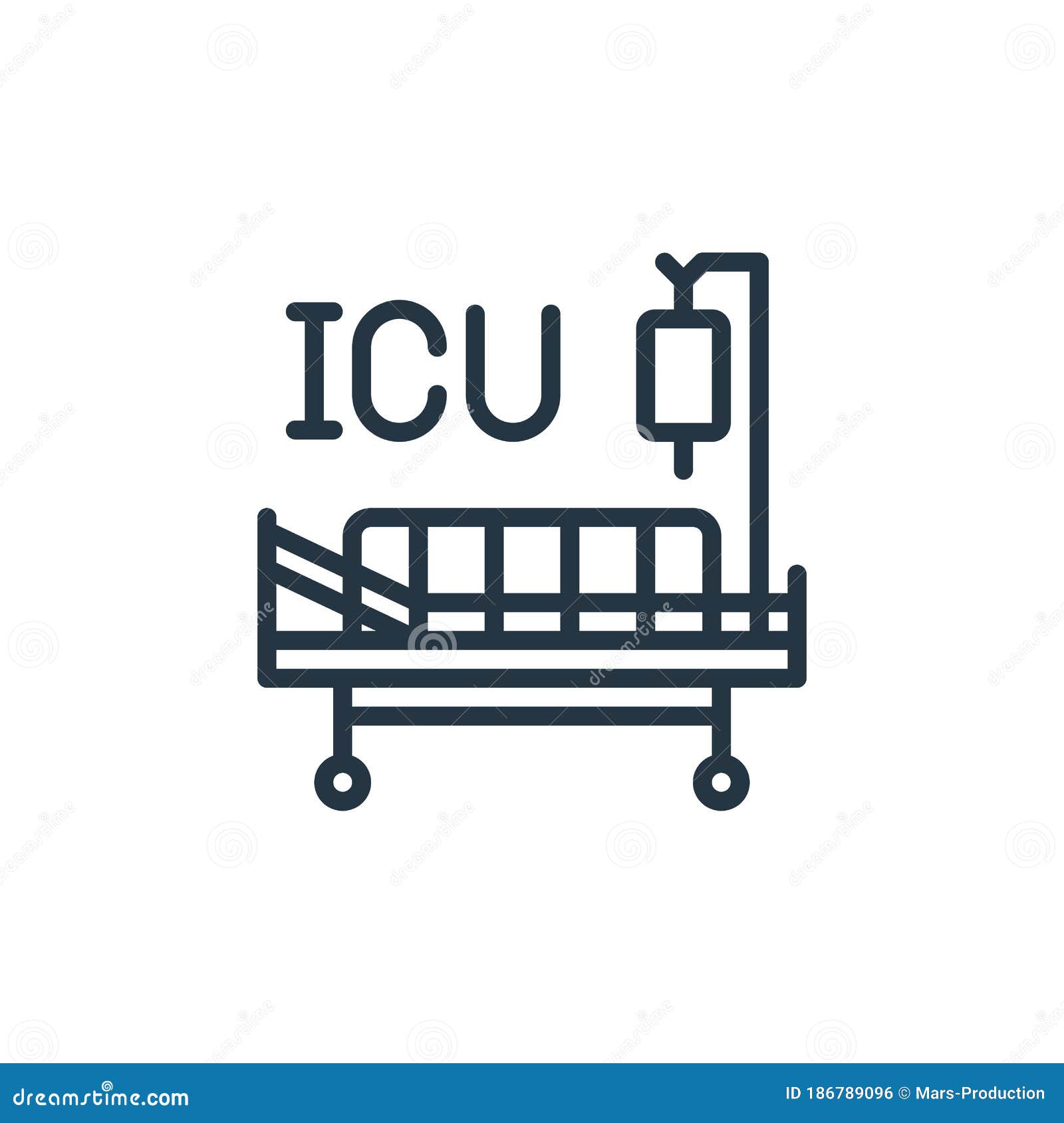 Intensive Care Unit Vector Icon. Intensive Care Unit Editable Stroke ...