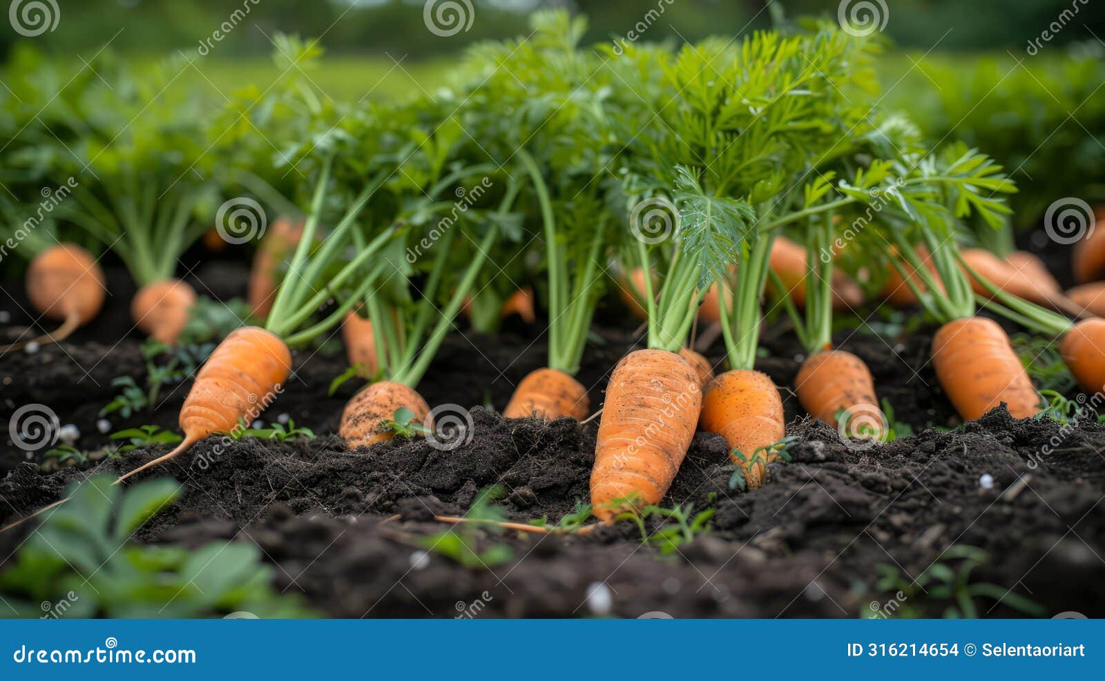 Intensive Carrot Cultivation in Raised Beds Stock Illustration ...
