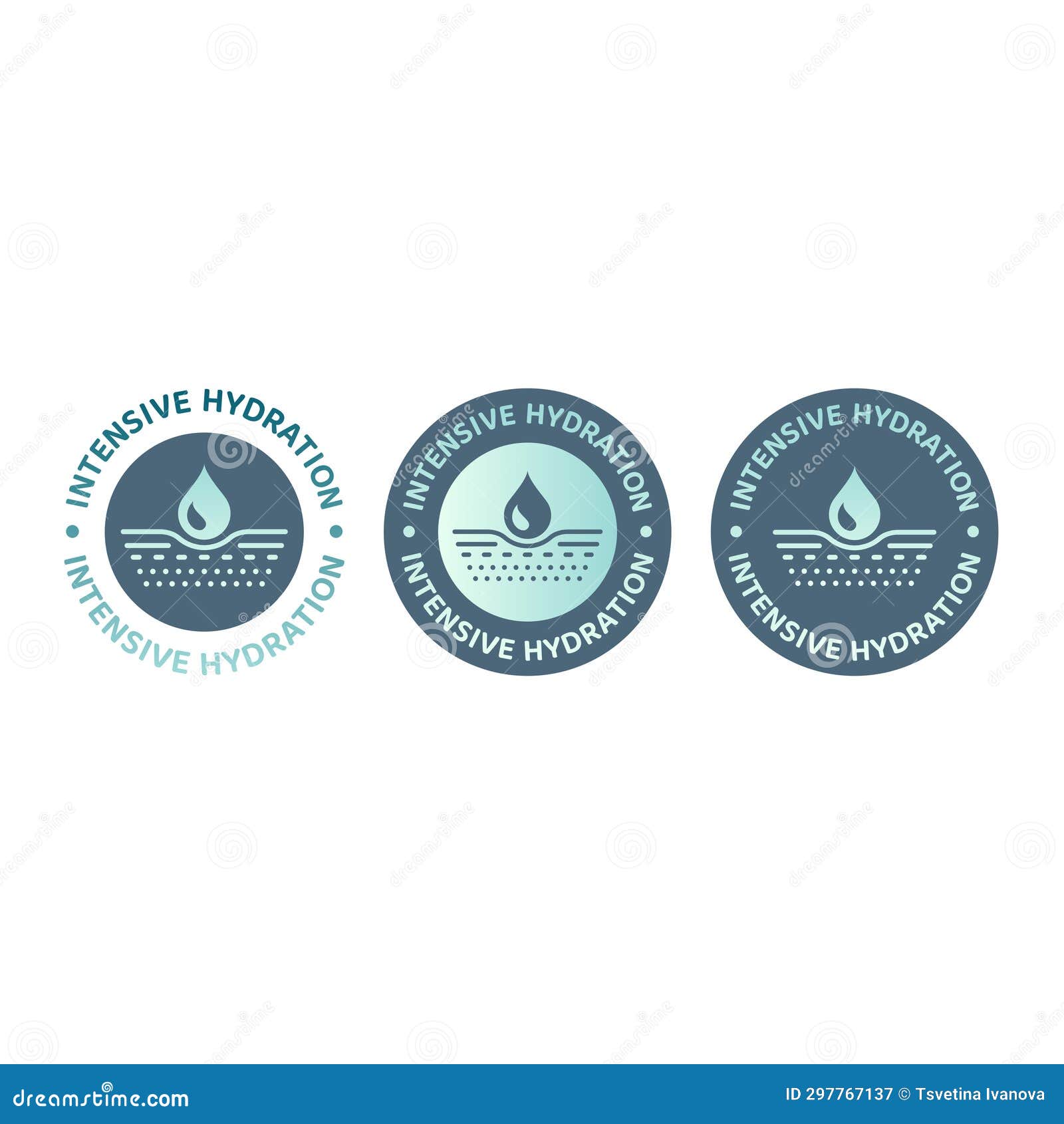 Intensive Hydration Vector Label Stock Vector - Illustration of care ...