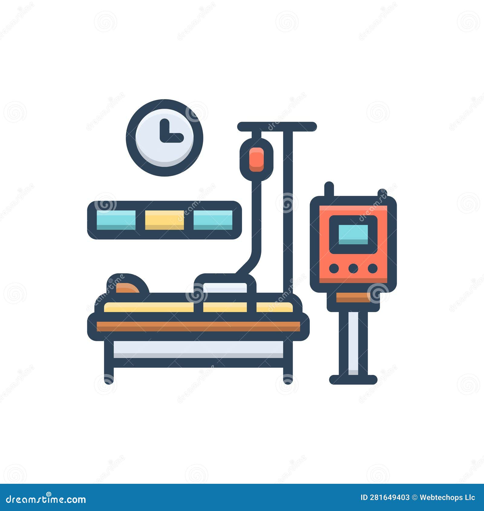 Color Illustration Icon for Intensive, Critical and Hospital Stock ...