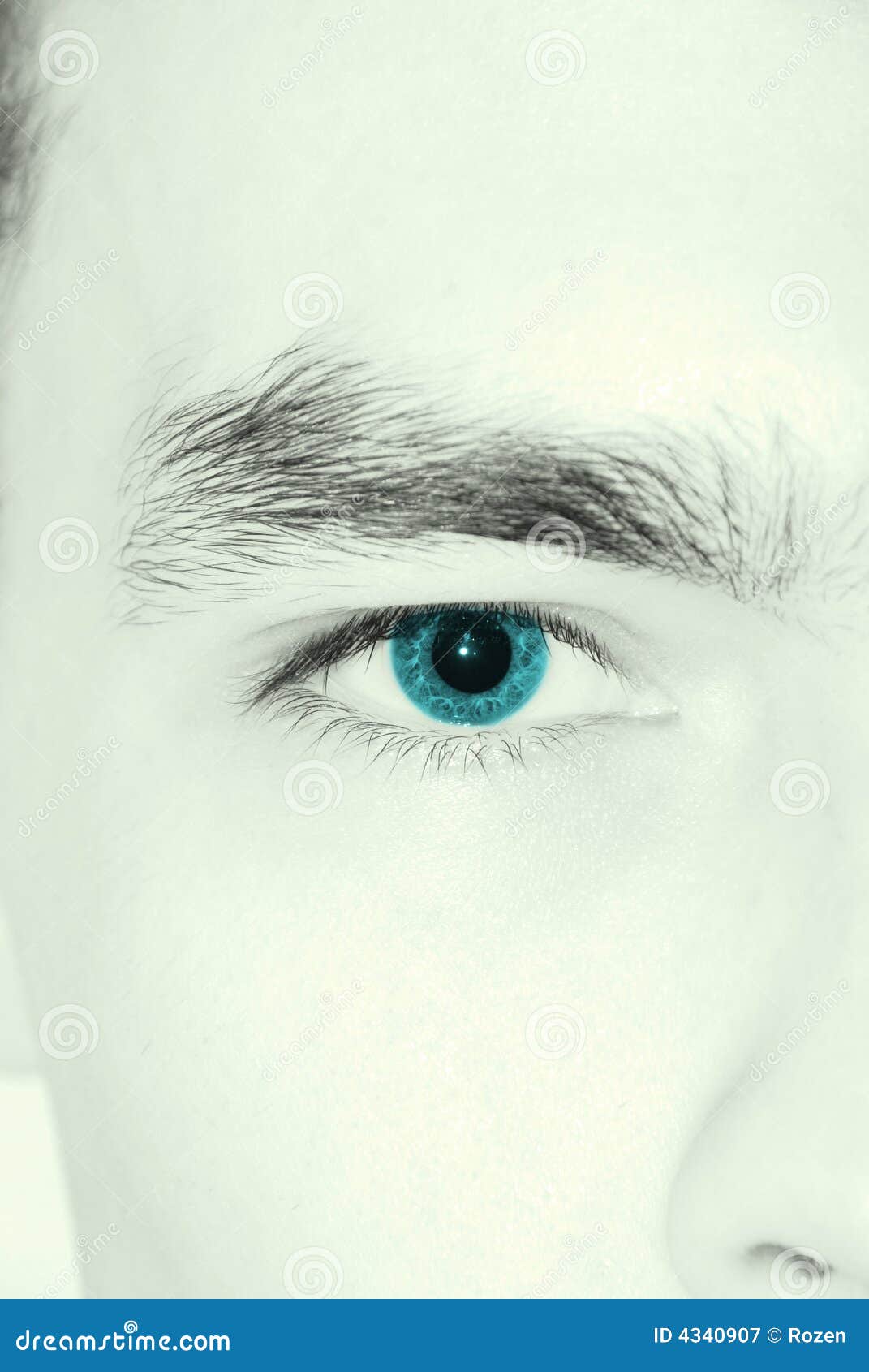 Intent glance stock image. Image of portrait, pensiveness - 4340907