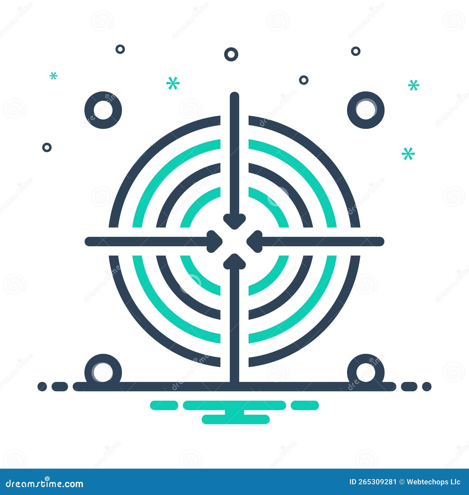 Mix Icon for Intent, Aim and Set Stock Illustration - Illustration of ...