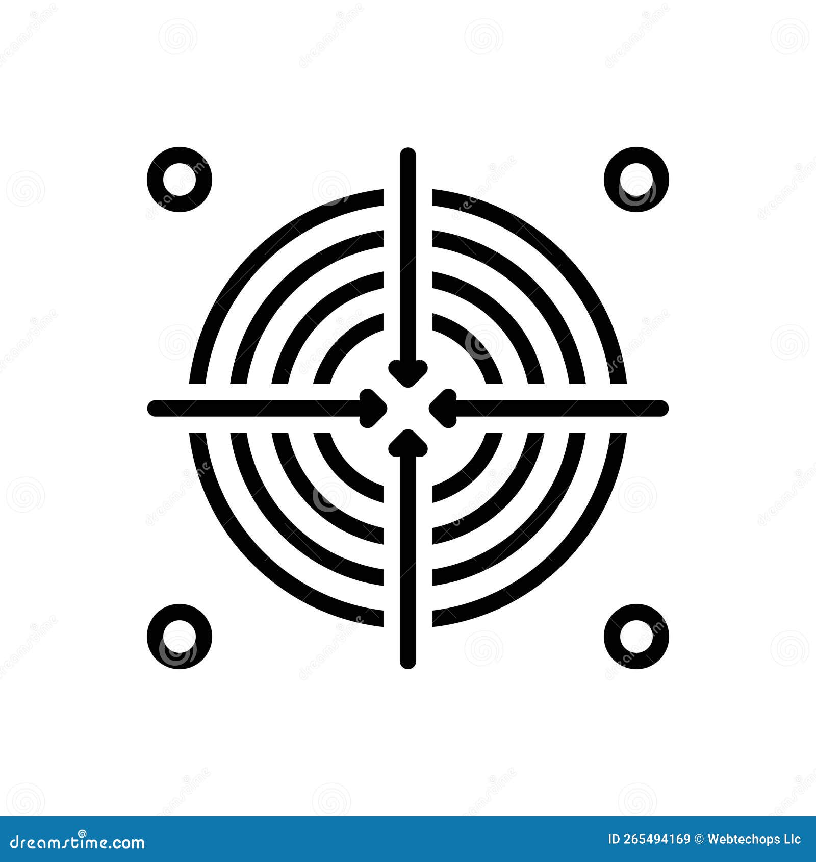 Black Line Icon for Intent, Aim and Set Stock Vector - Illustration of ...