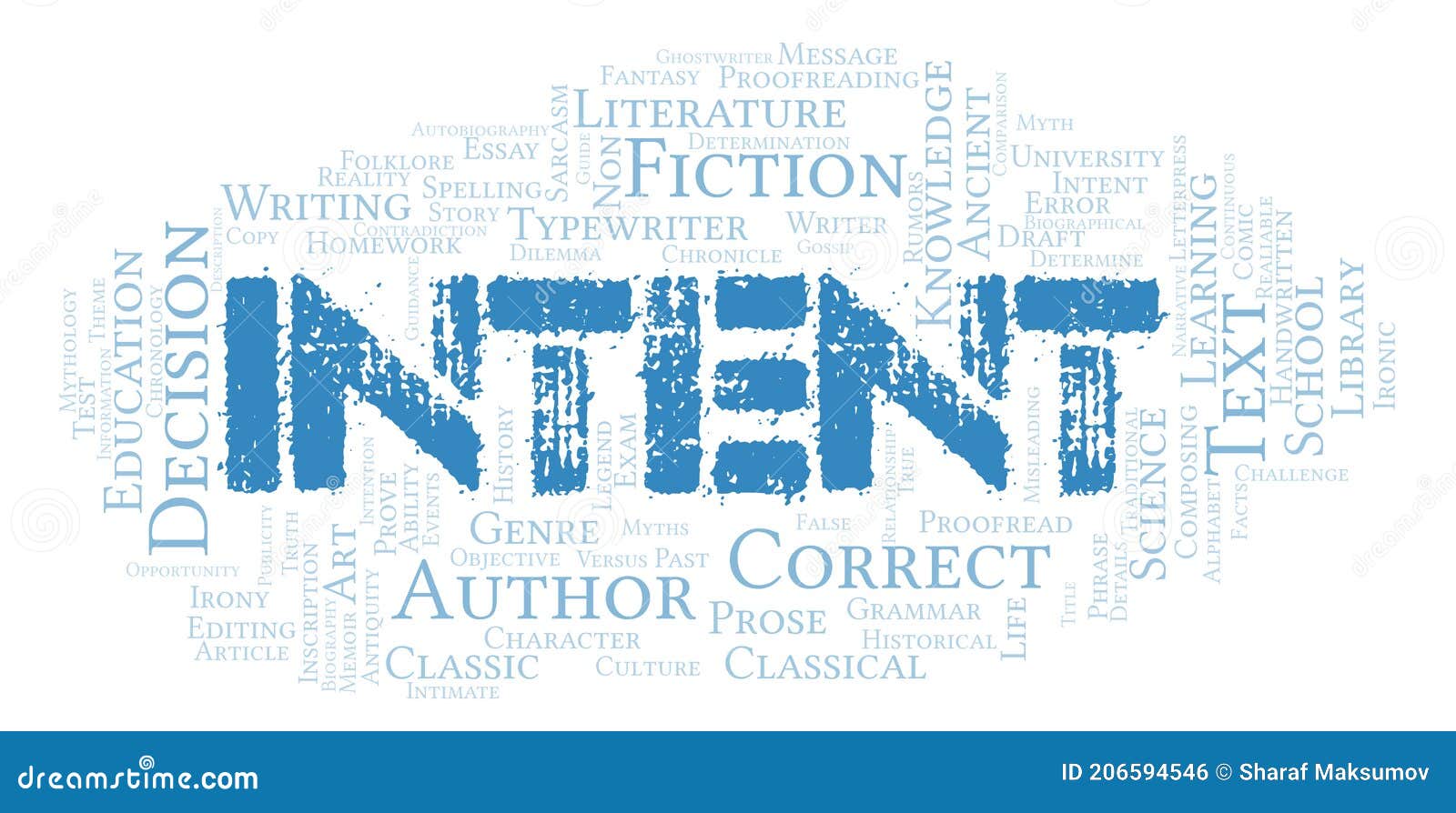 Intent Typography Word Cloud Create with the Text only Stock ...