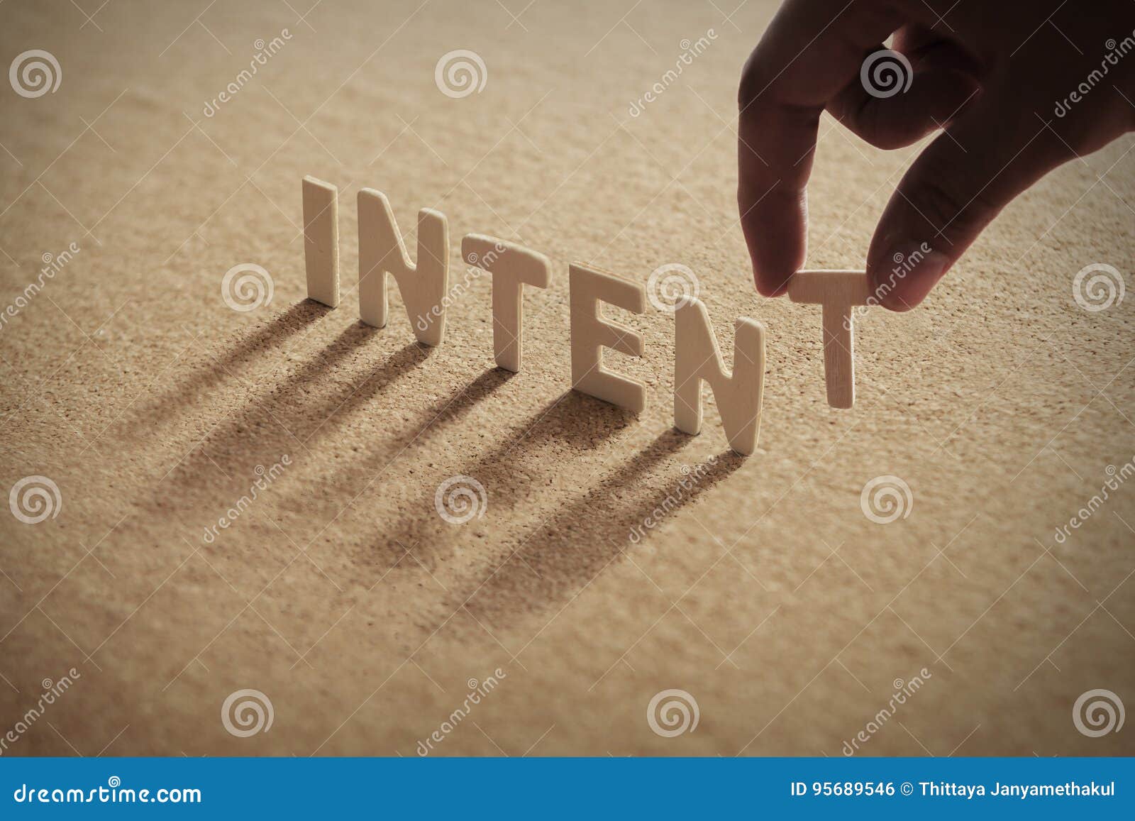 INTENT Wood Word on Compressed Board Stock Photo - Image of intent ...