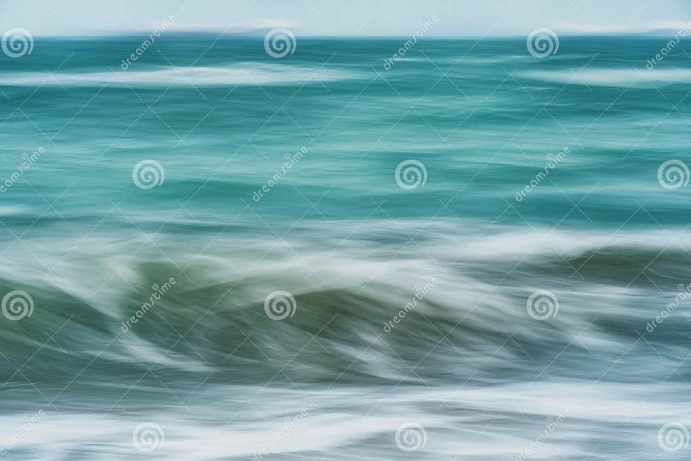 Intentional Camera Movement of Ocean Waves Stock Photo - Image of wave ...