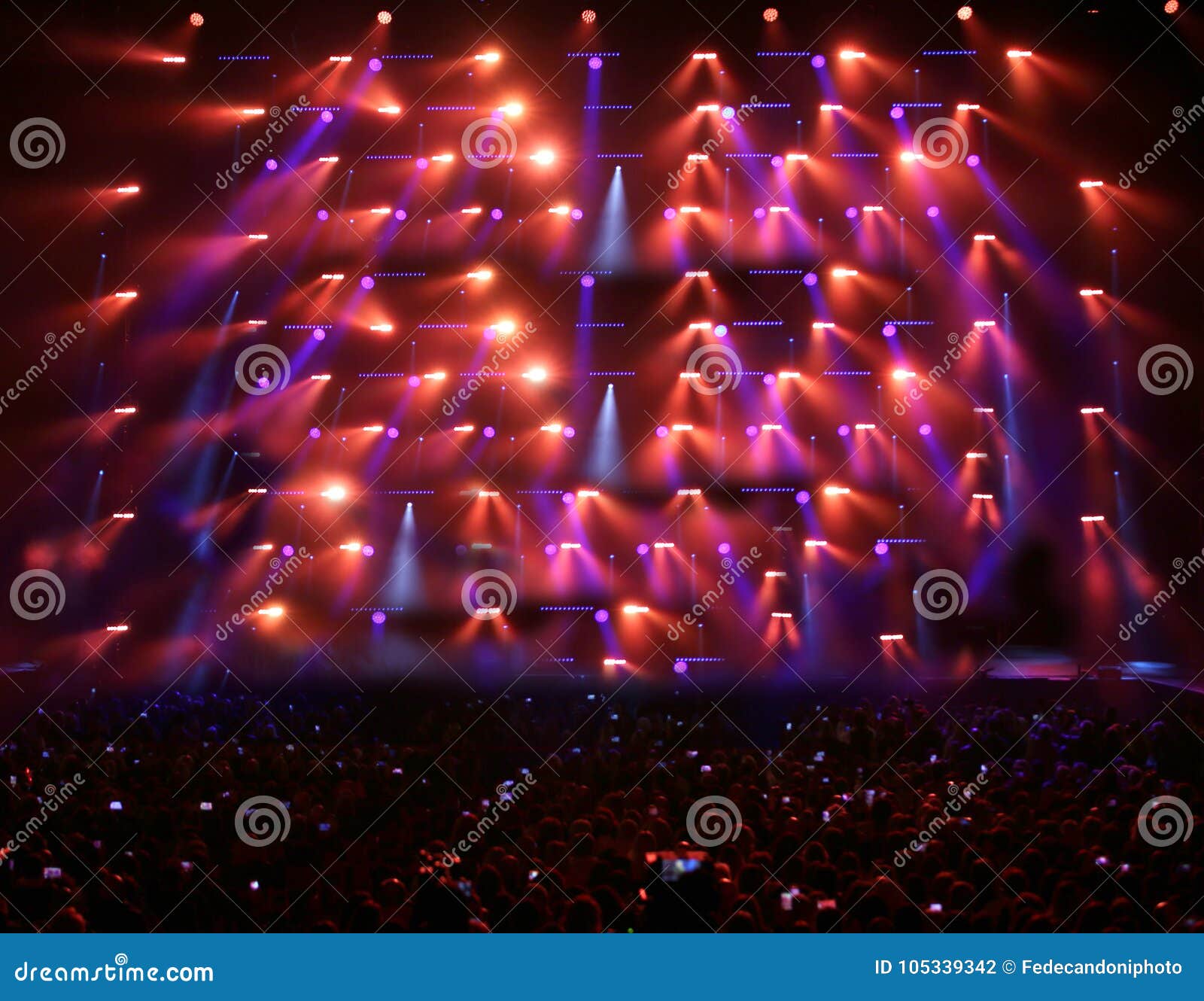 Intentional Defocused Blur Lights in an Impossible Stage Stock Photo ...