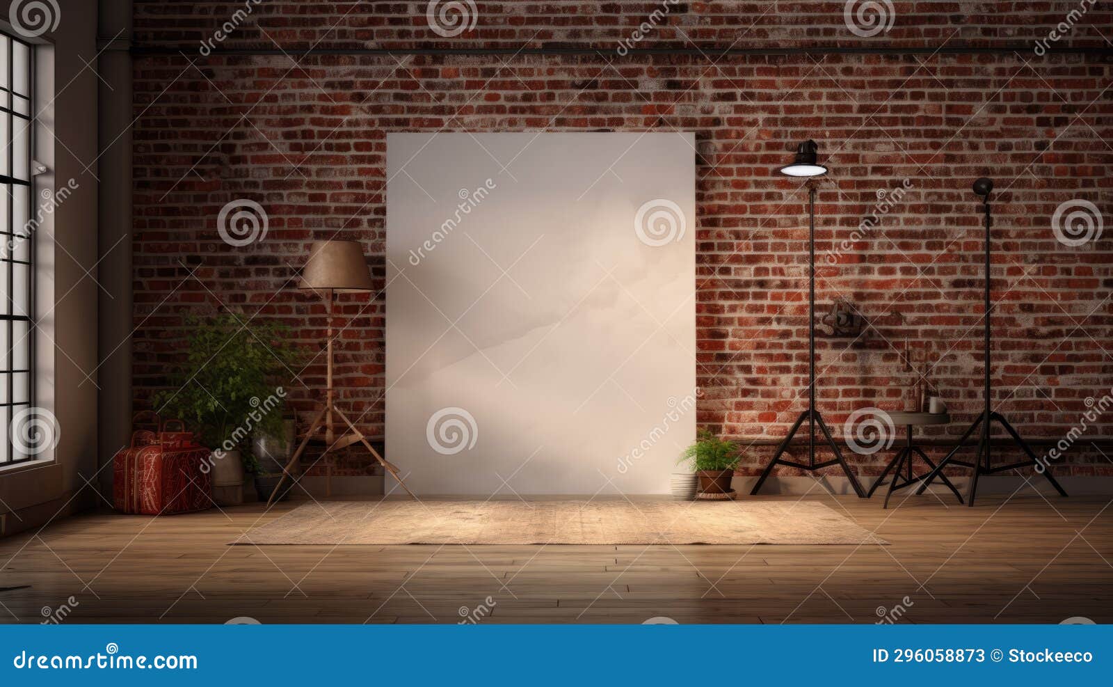 Intentionally Canvas Rustic Naturalism in Studio Portrait with Brick ...
