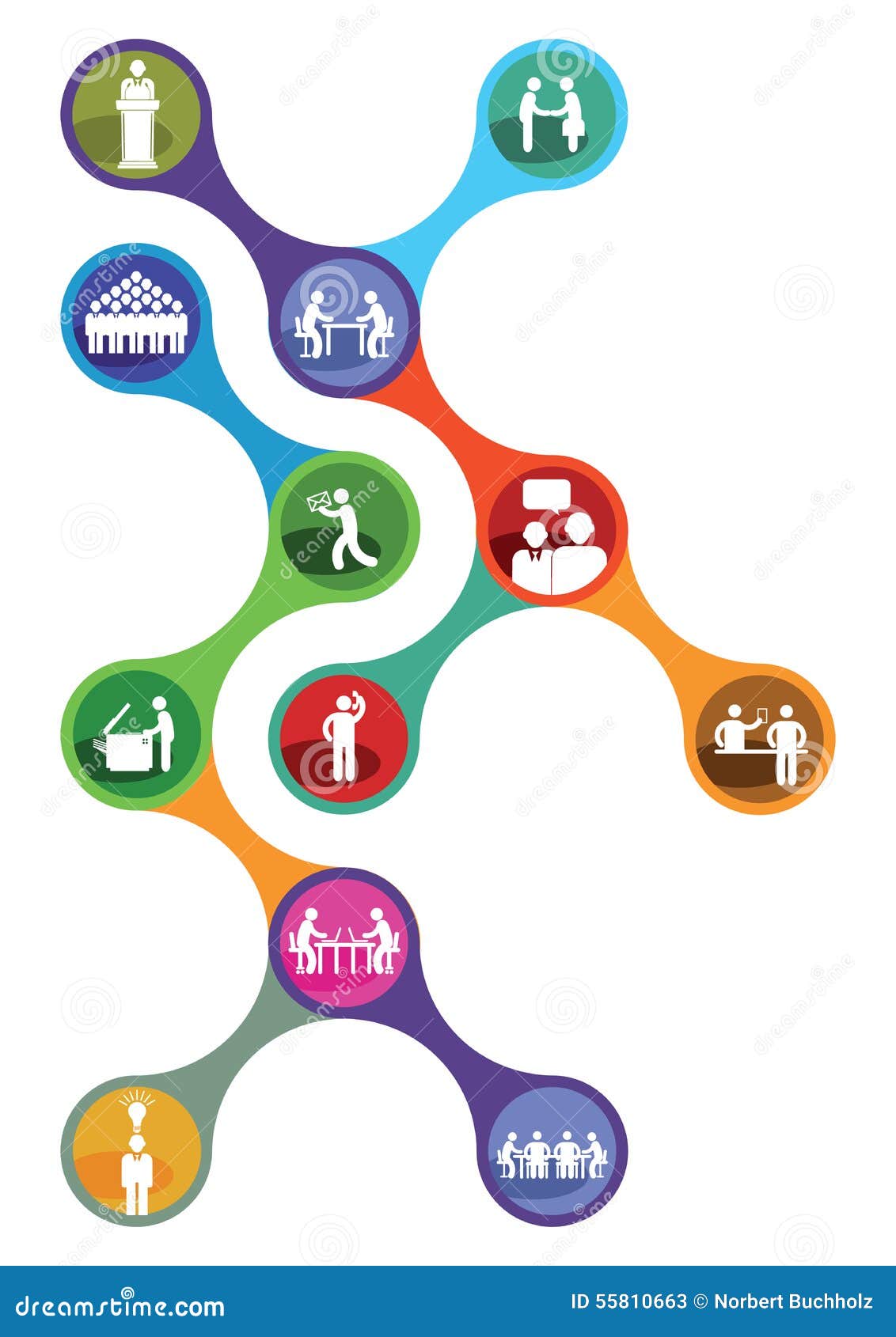 Inter connectivity graphic stock vector. Illustration of meeting - 55810663