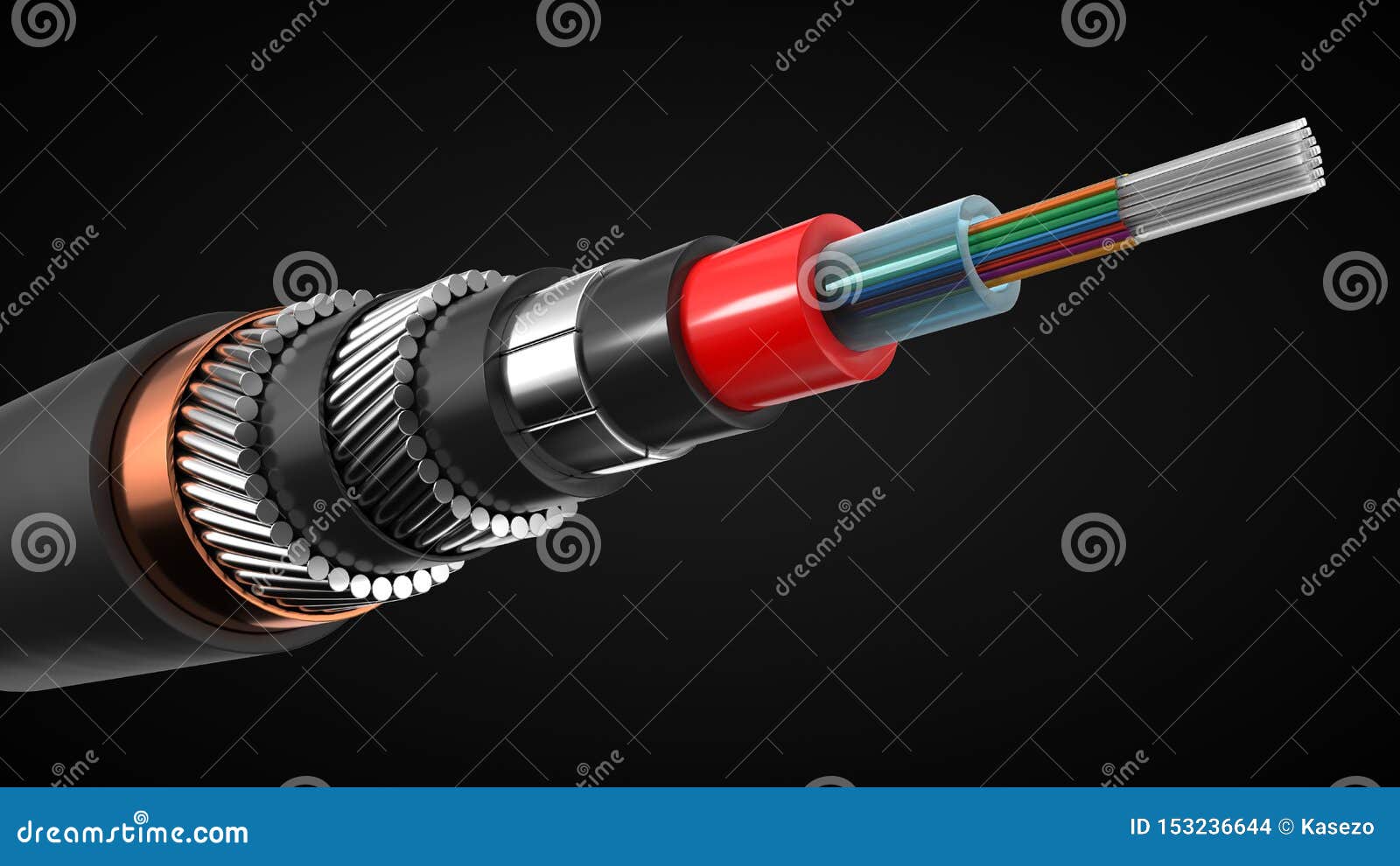 Inter Continental Internet Cable Cut Off. Underwater Cable Showing ...