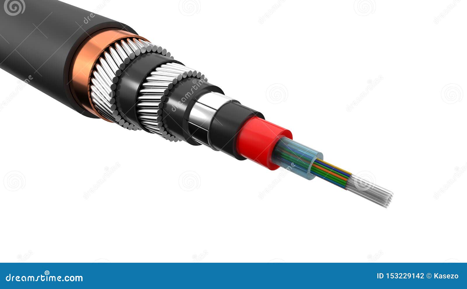 Inter Continental Internet Cable Cut Off. Underwater Cable Showing ...