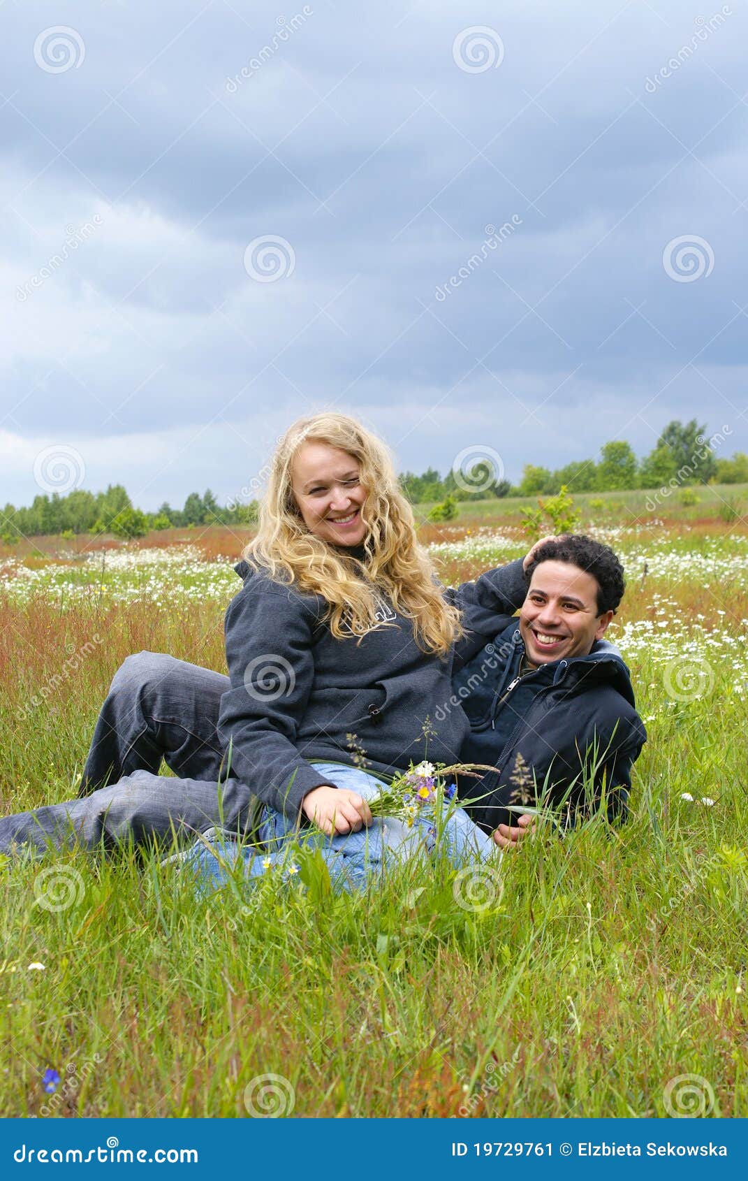 Inter-ethnic couple stock image. Image of heterosexual - 19729761