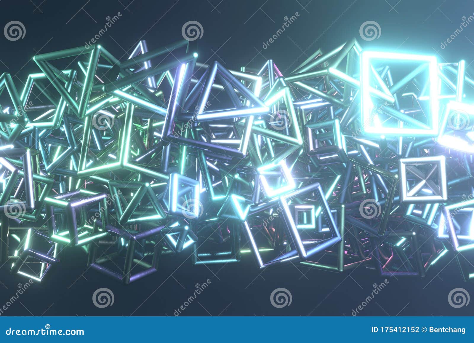 Inter-locked Square, Flying Box for Design Texture, Background. 3D ...
