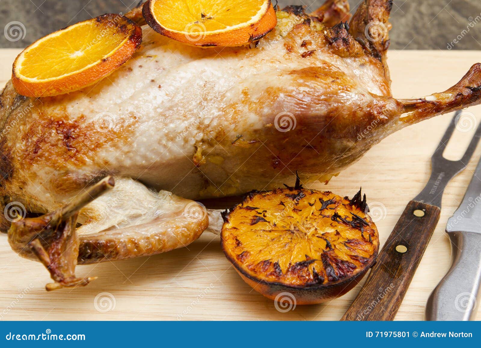 Intera anatra di arrosto immagine stock. Immagine di pollame - 71975801