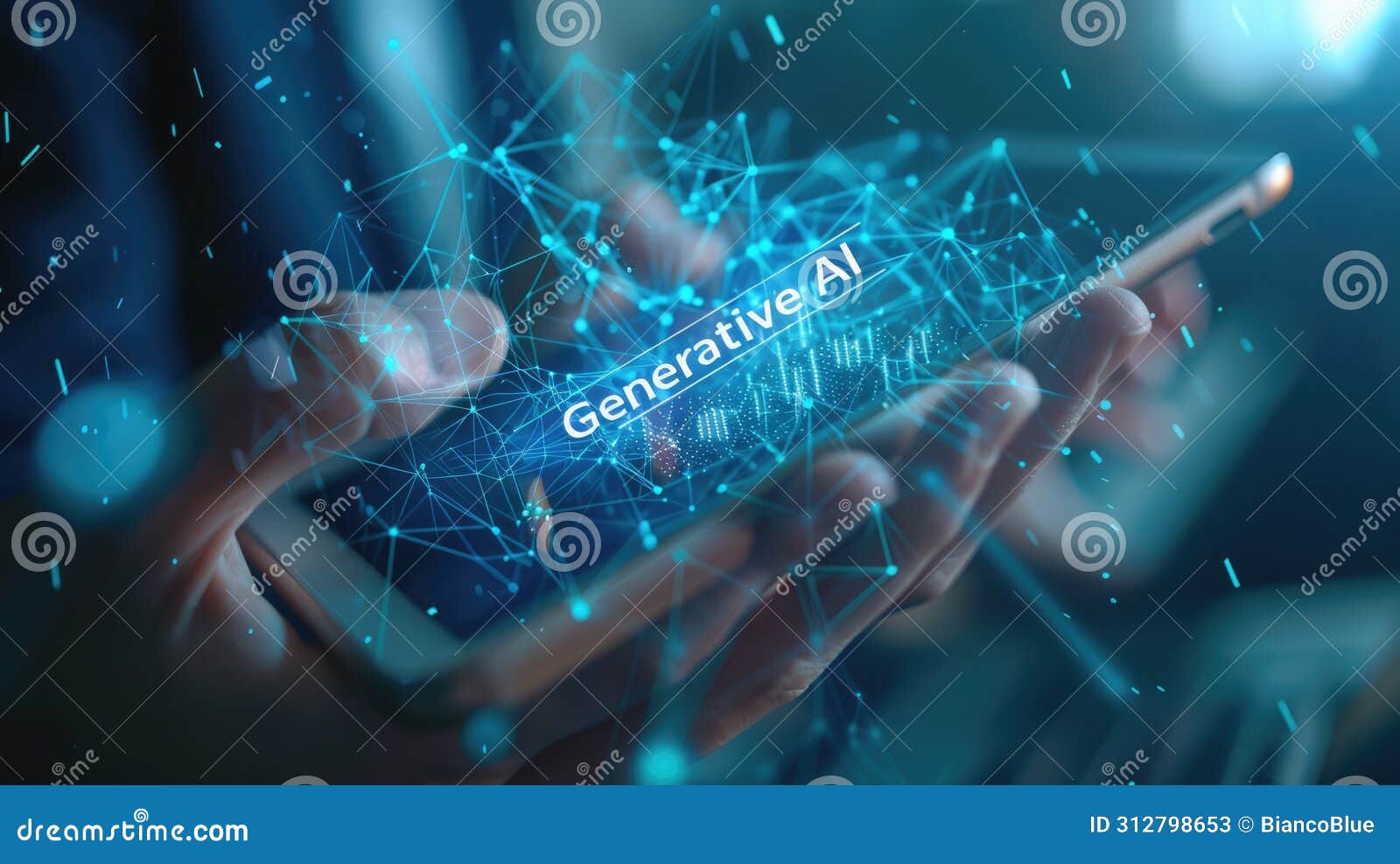 Interact with AI Artificial Intelligence Brain Processor Generative AI LLMs Stock Image - Image ...