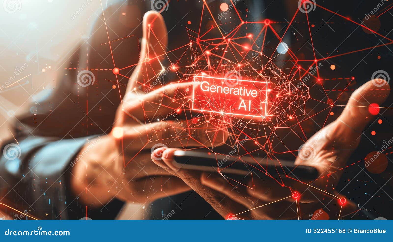 Interact with AI Artificial Intelligence Brain Processor Generative AI ...