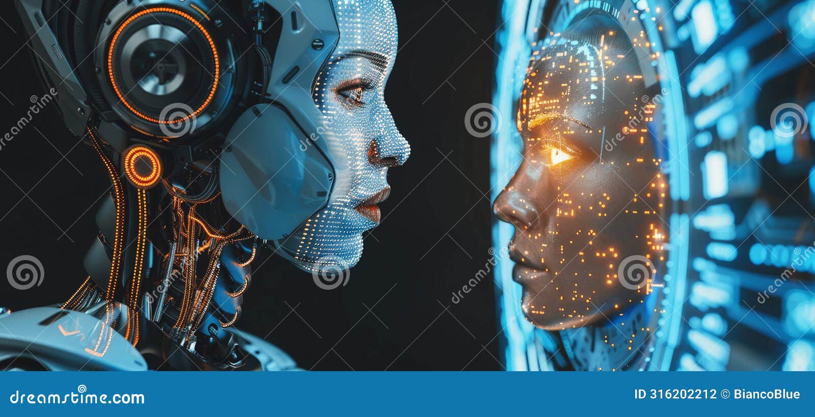 Interact with AI Artificial Intelligence Brain Processor Generative AI LLMs Stock Photo - Image ...