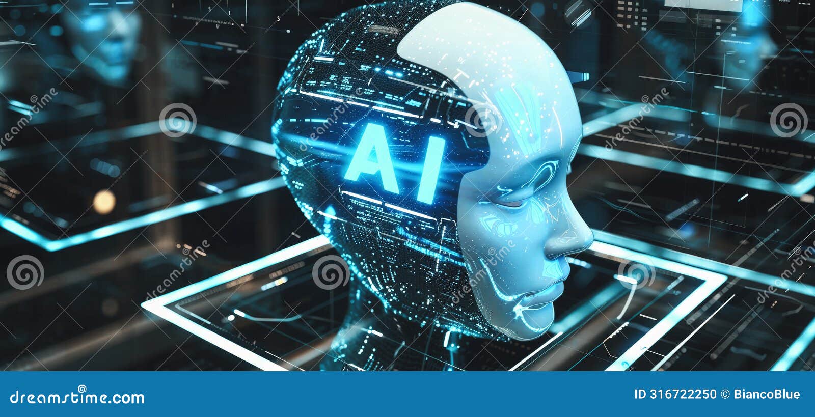 Interact with AI Artificial Intelligence Brain Processor Generative AI LLMs Stock Photo - Image ...