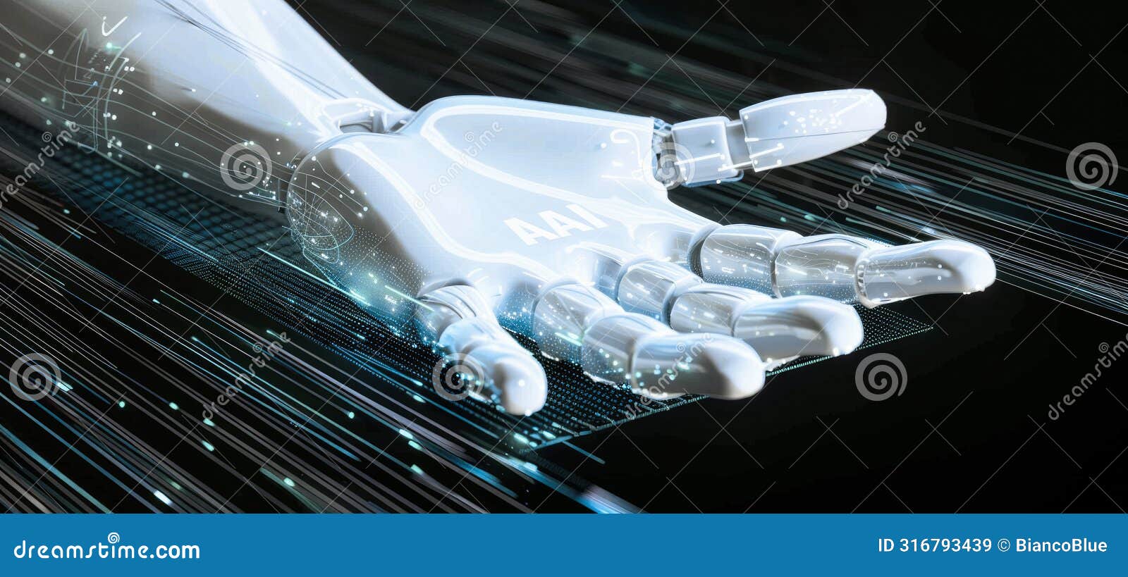 Interact with AI Artificial Intelligence Brain Processor Generative AI ...