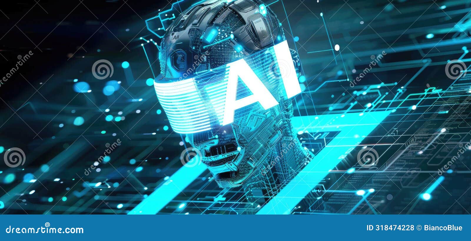 Interact with AI Artificial Intelligence Brain Processor Generative AI LLMs Stock Photo - Image ...