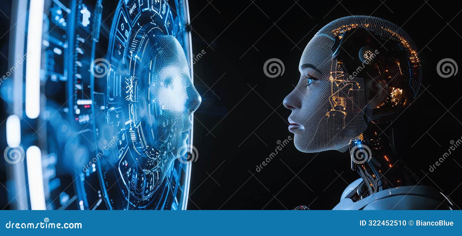 Interact with AI Artificial Intelligence Brain Processor Generative AI LLMs Stock Photo - Image ...