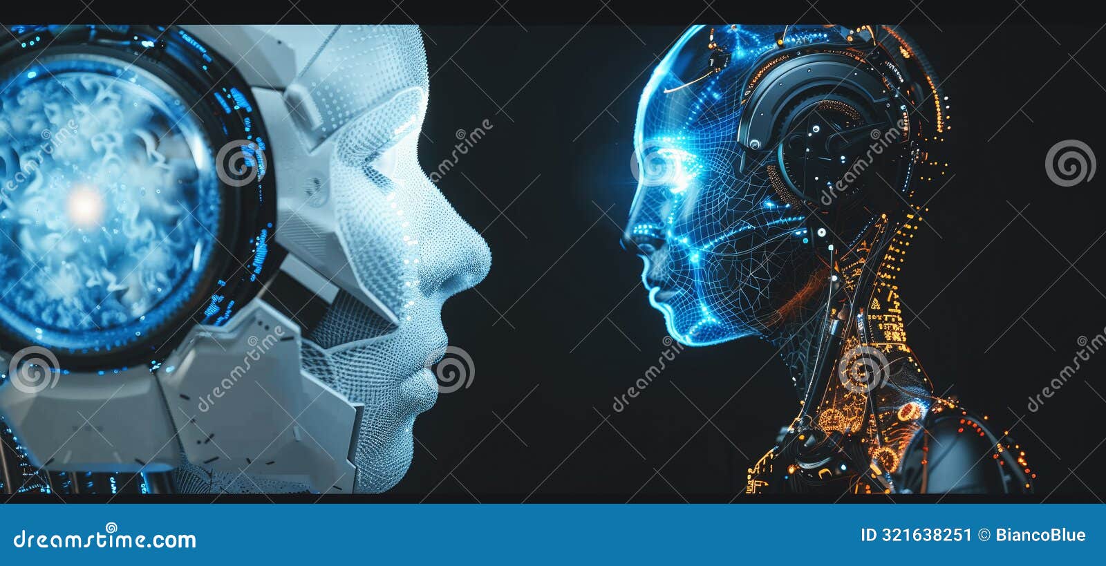 Interact with AI Artificial Intelligence Brain Processor Generative AI LLMs Stock Image - Image ...
