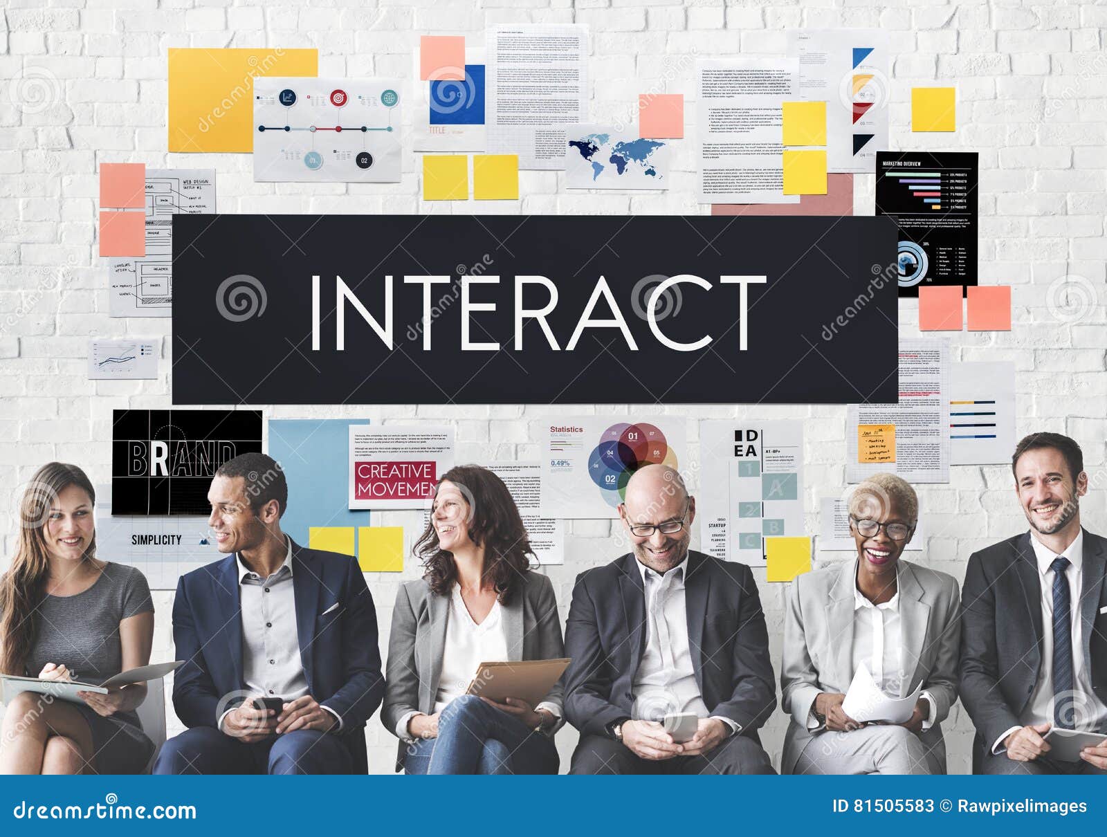 Interact Communication Connection Corporate Concept Stock Image - Image ...