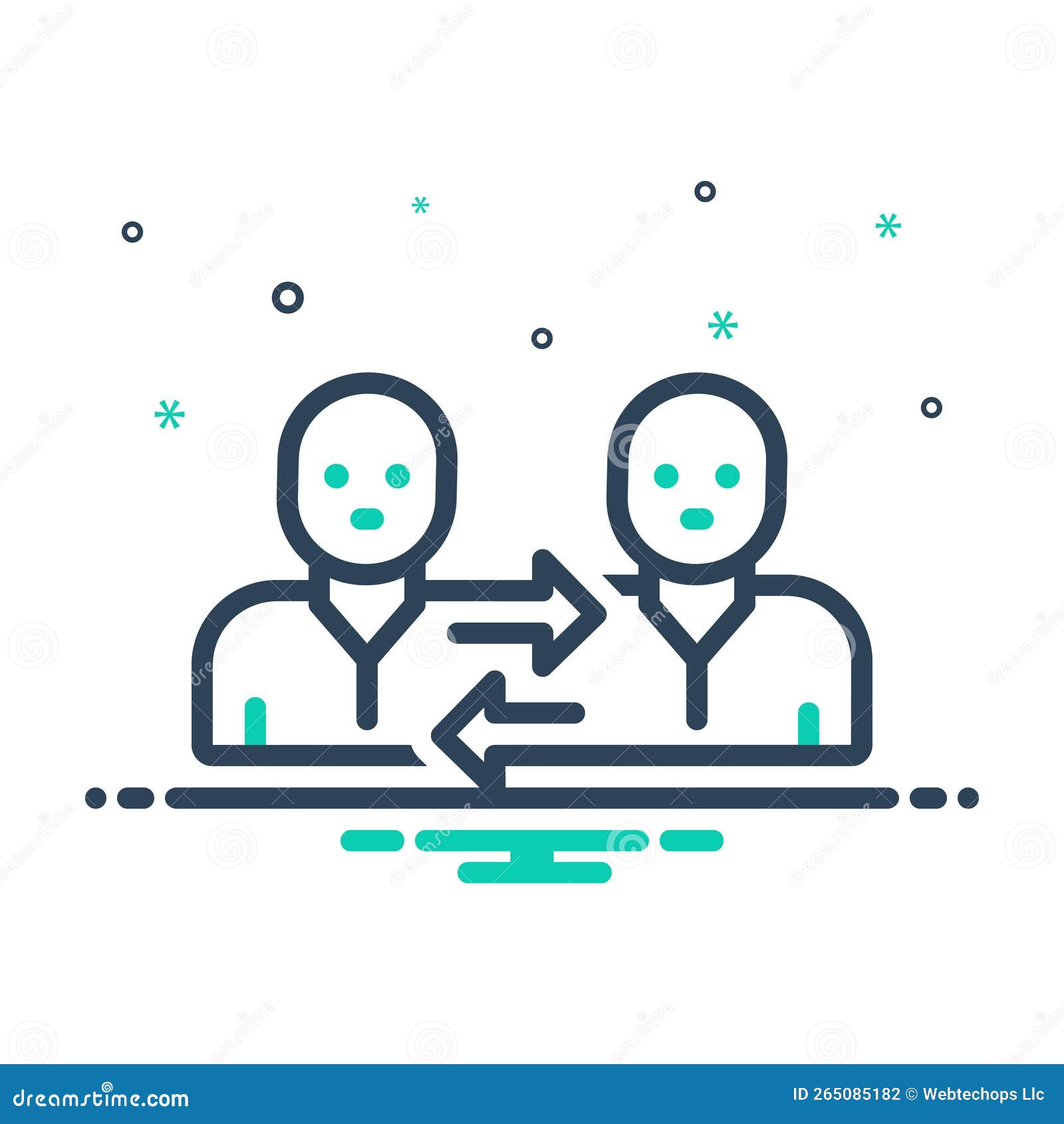 Mix Icon for Interact, People and Student Stock Vector - Illustration ...