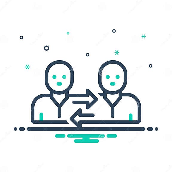 Mix Icon for Interact, People and Student Stock Vector - Illustration ...