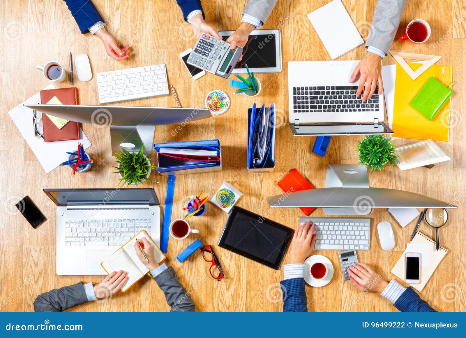 Interacting As Team for Better Results Stock Photo - Image of female ...