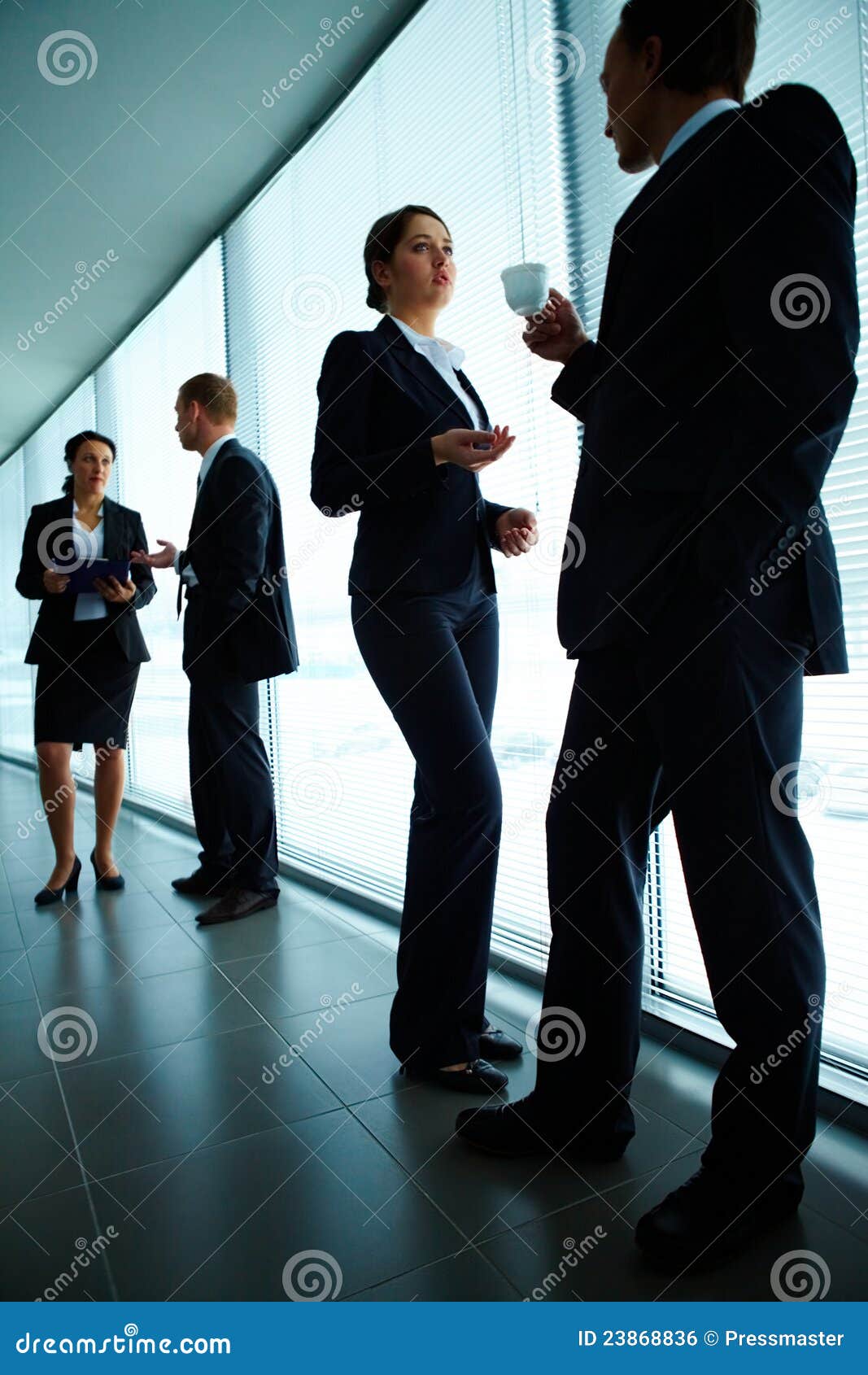 Interacting in office stock photo. Image of chief, businesswoman - 23868836