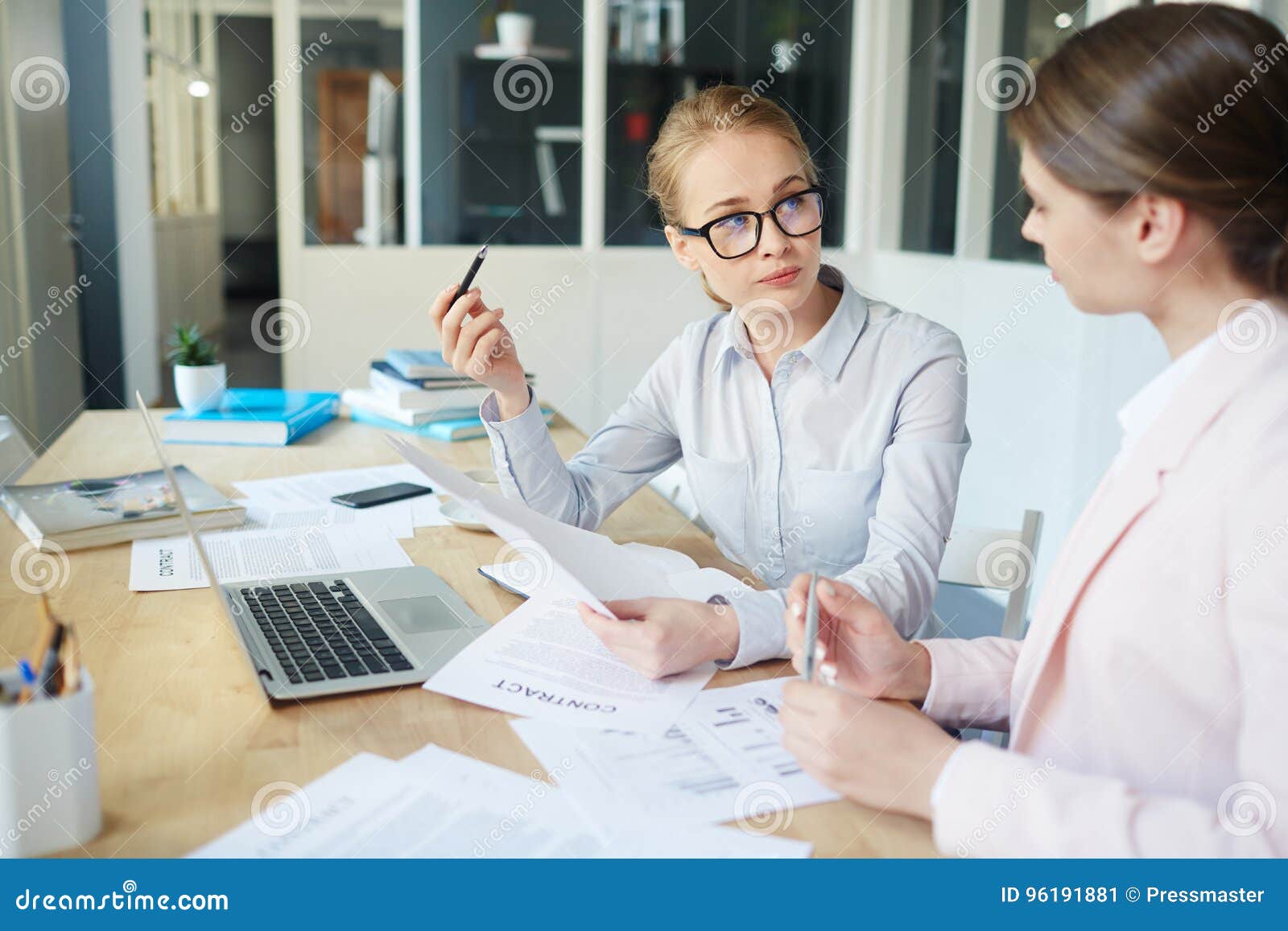 Interaction of accountants stock image. Image of adult - 96191881