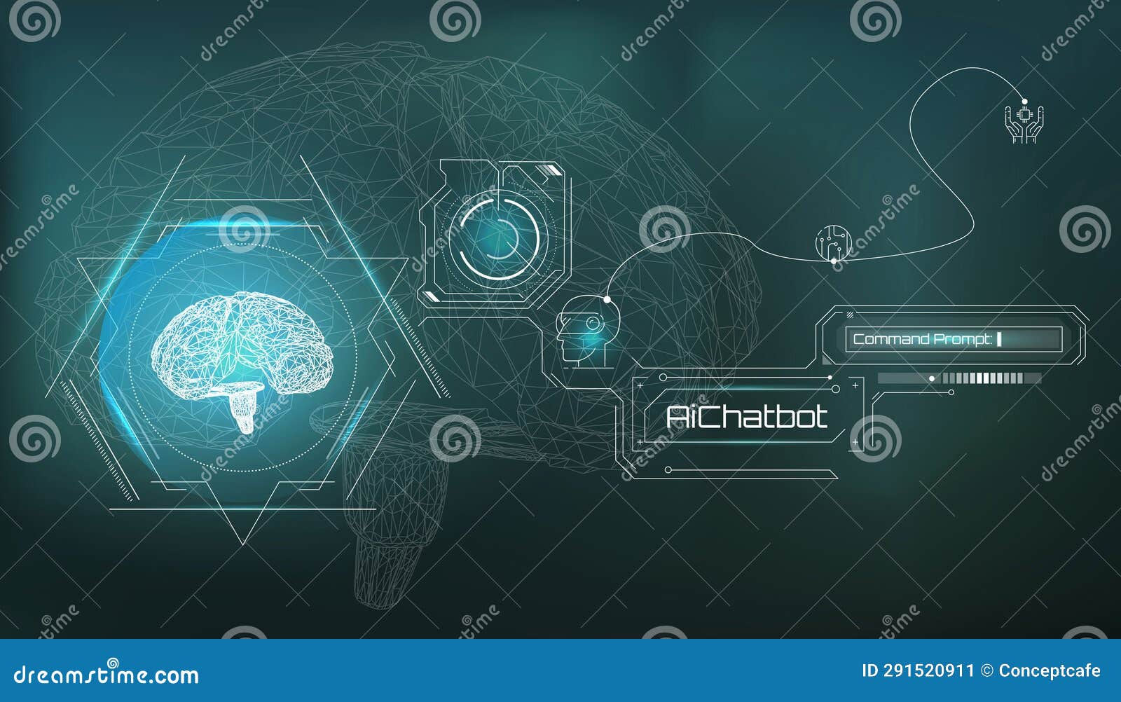 Vector Infographics about the Interaction of the Brain and Artificial ...