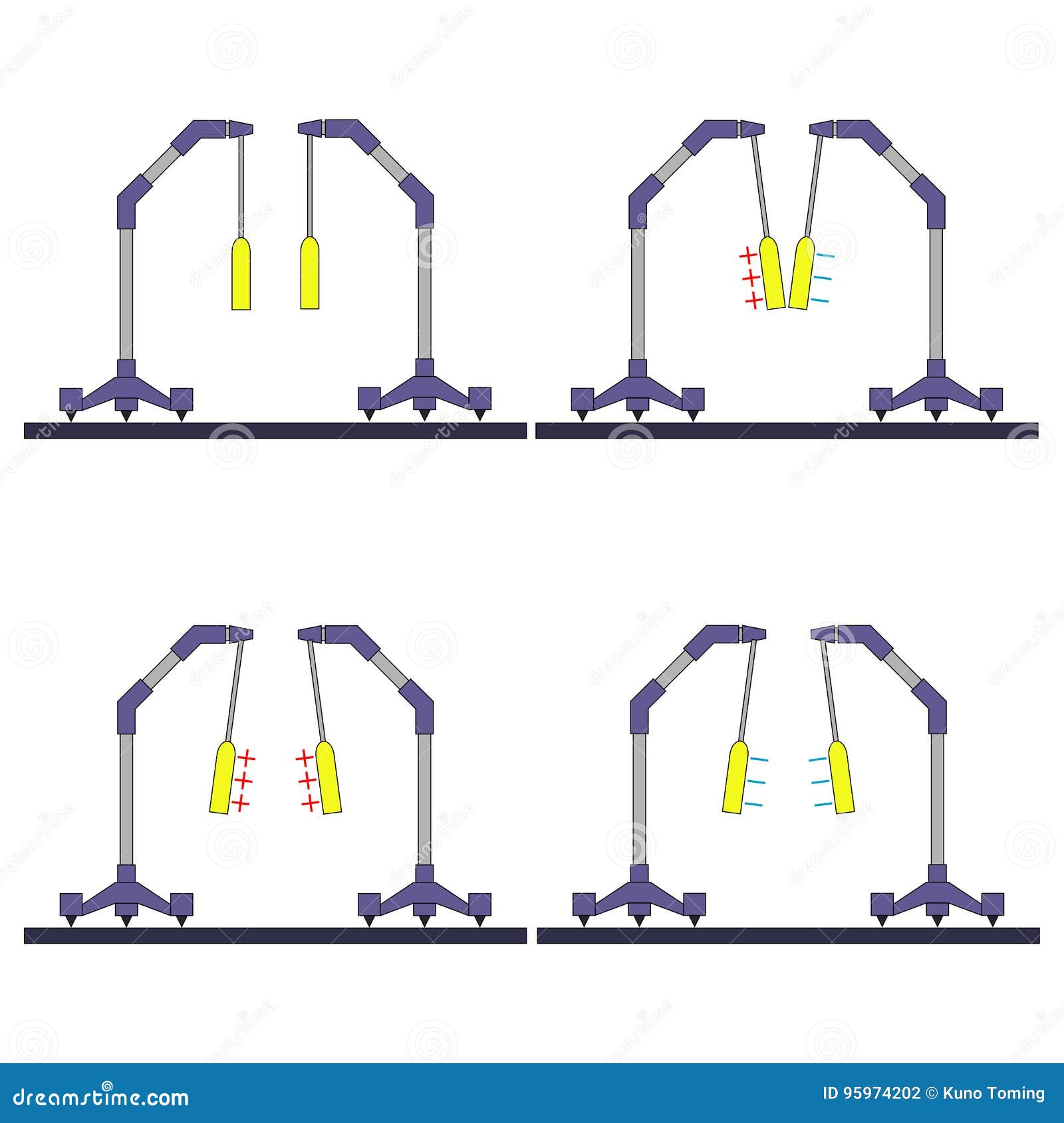 The Interaction Of Charged Bodies Stock Photography | CartoonDealer.com ...