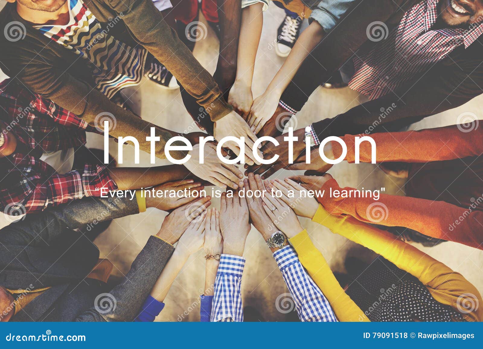 Interaction Communicating Colleagues Connection Concept Stock Photo ...