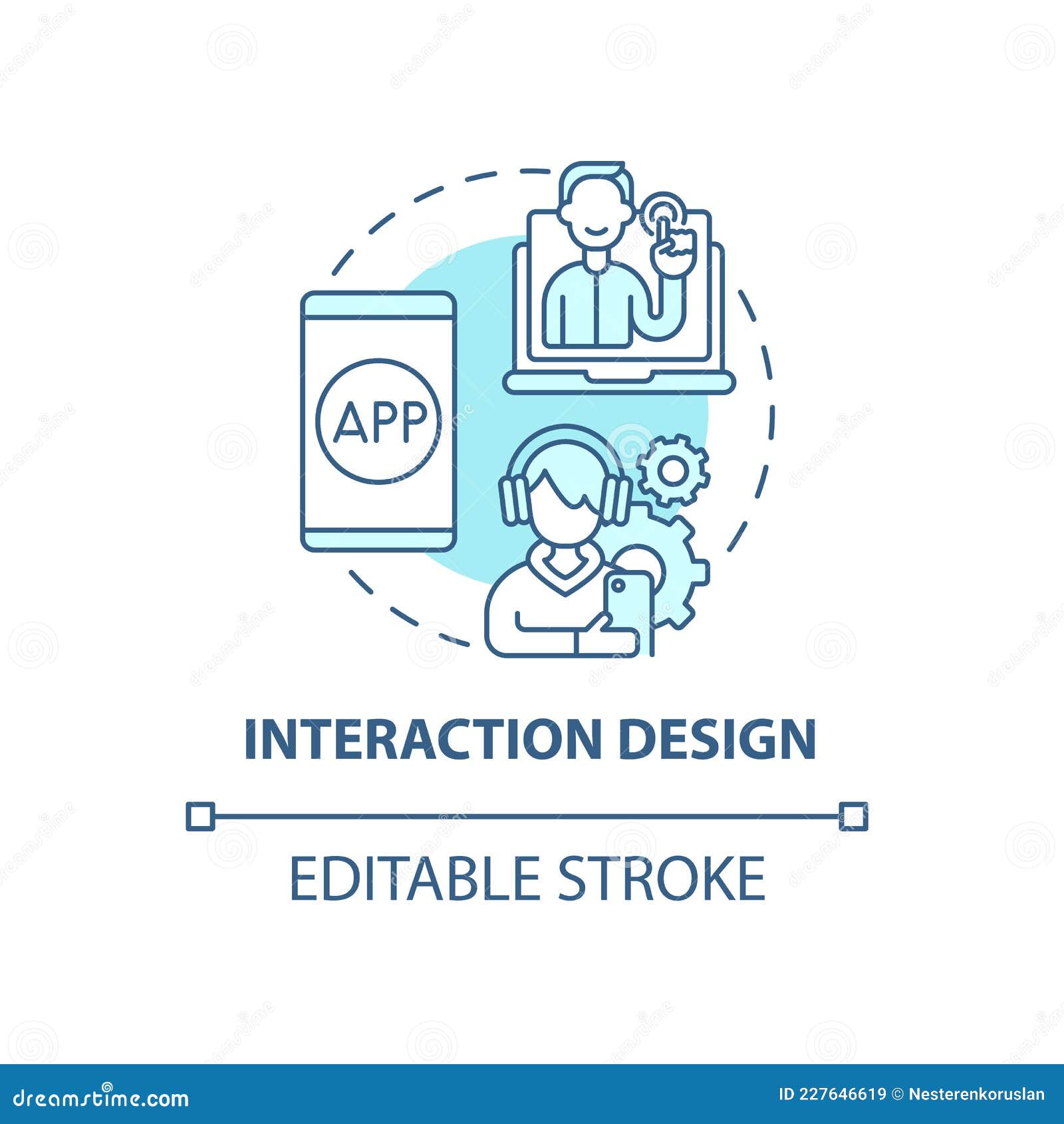 Interaction Design Concept Icon Stock Vector - Illustration of ...