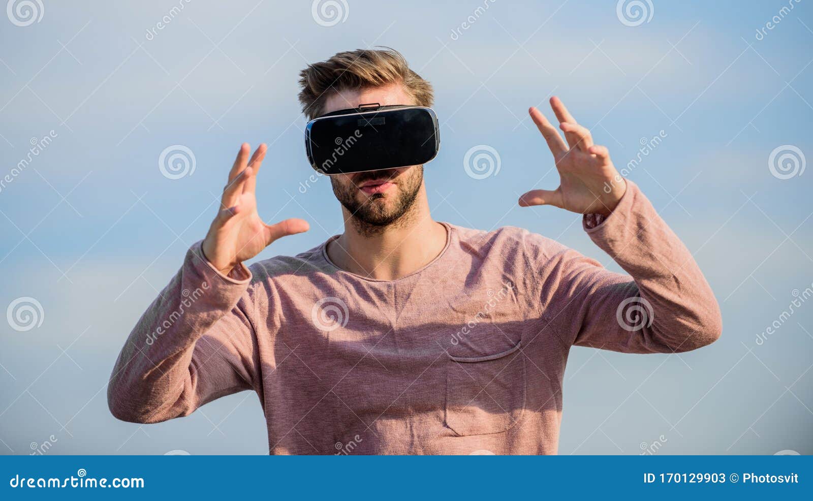 Interaction With Digital Surface. Gesture Control. 3d Visualization ...