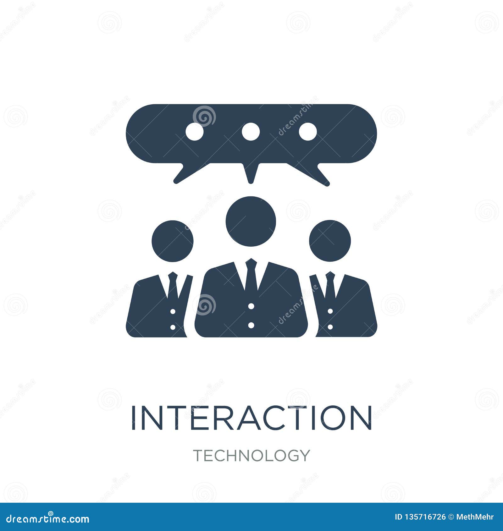 Interaction Icon in Trendy Design Style. Interaction Icon Isolated on ...