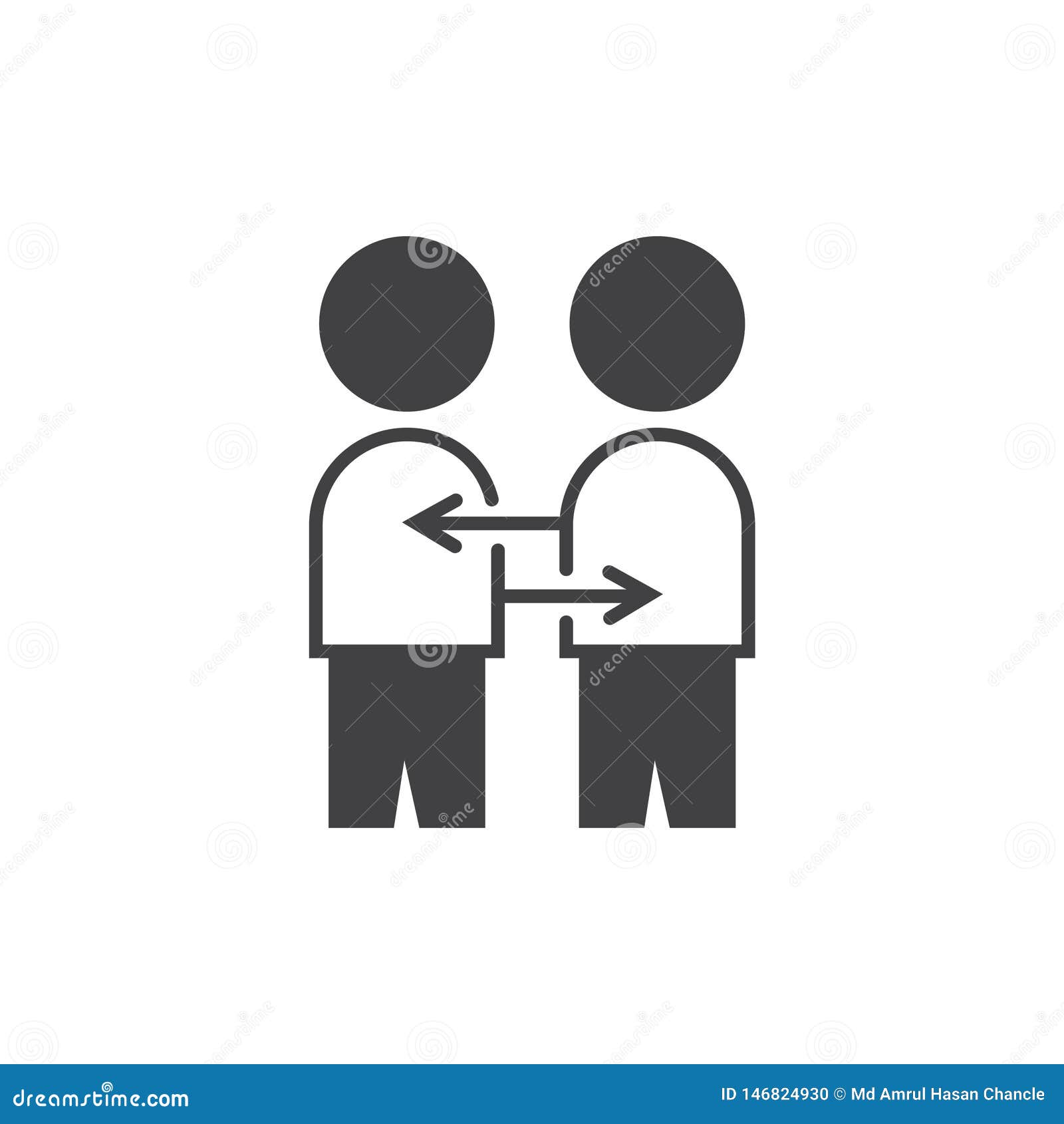 Interaction Icon. Vector Sign Symbol Stock Illustration - Illustration ...