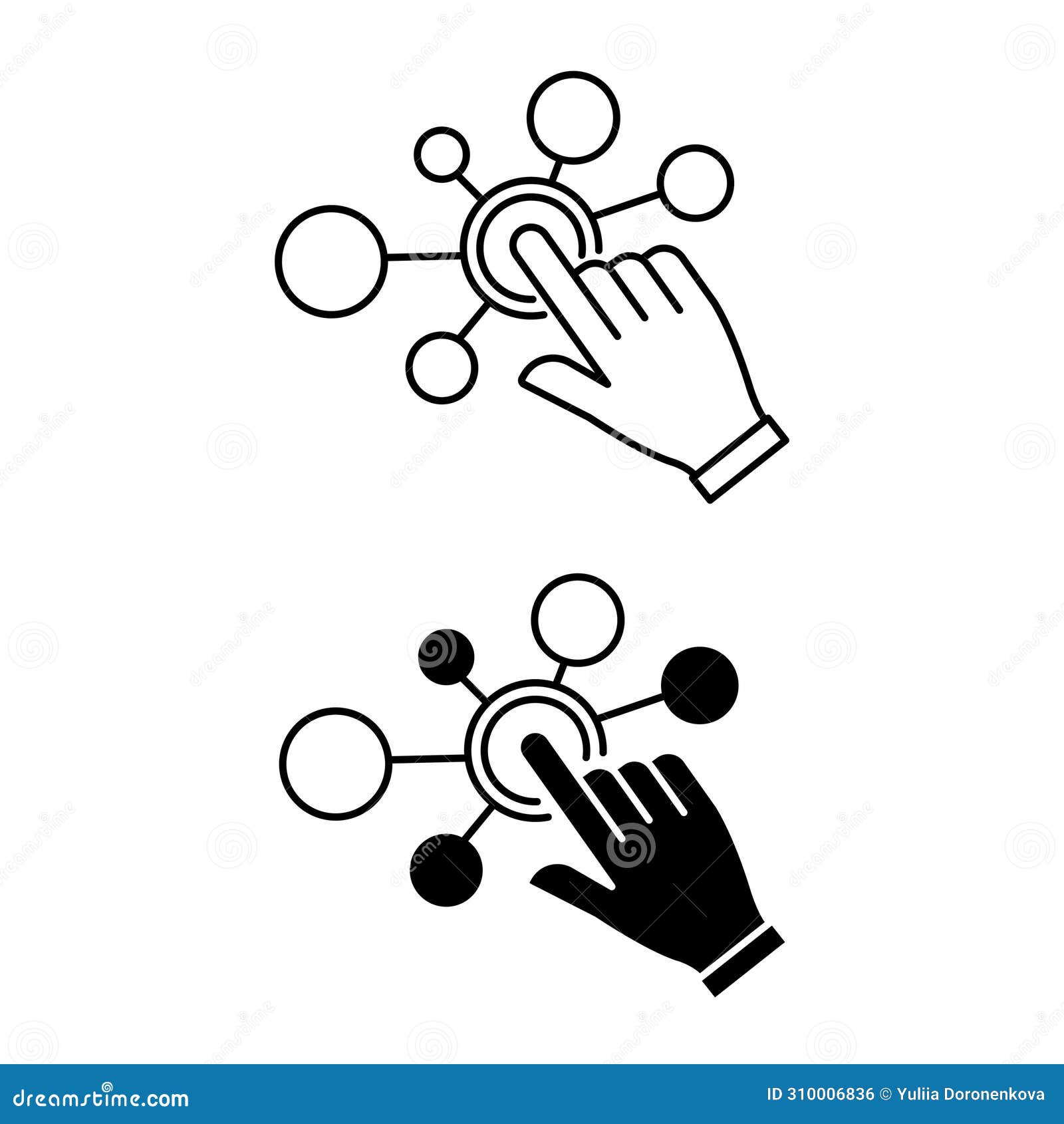 Interaction Icons. stock vector. Illustration of interface - 310006836